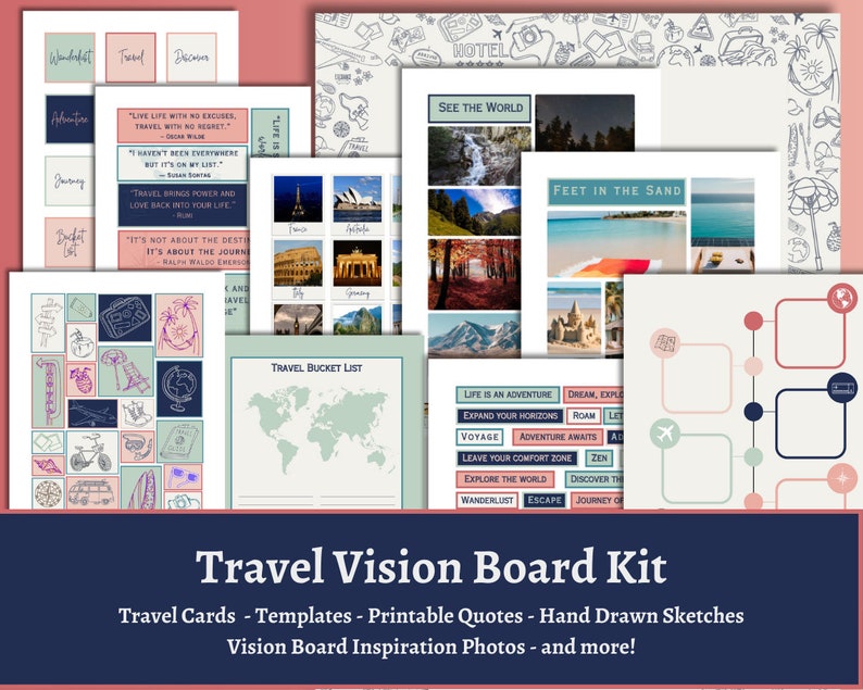 Travel Vision Board Kit - Etsy