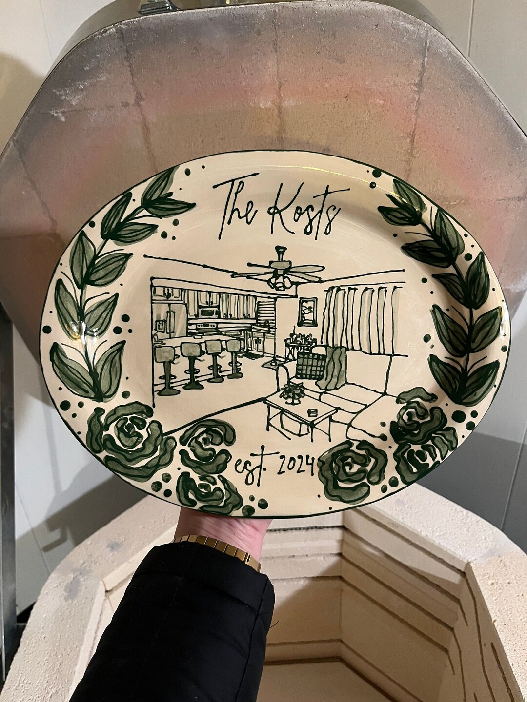 Ceramic Custom Memorabilia Platter- Family-anniversary-birthday ...