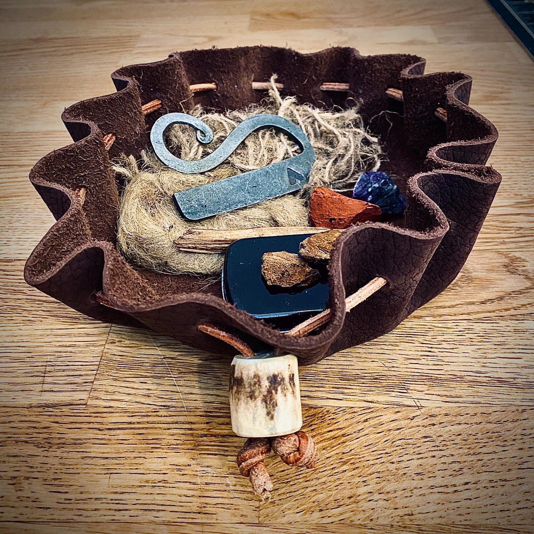 Handmade Leather Tinder Pouch *made to Order* Perfect for Bushcraft ...