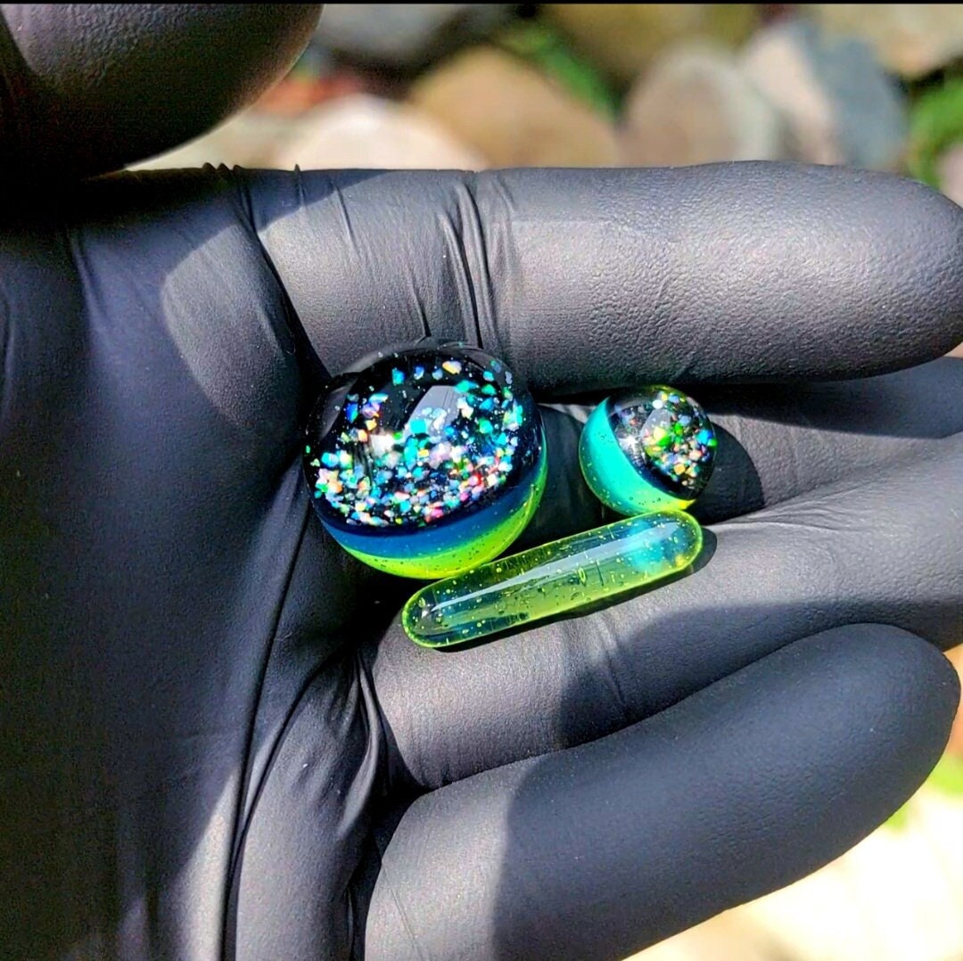 Green Slime Crushed Opal Slurper Set - Etsy