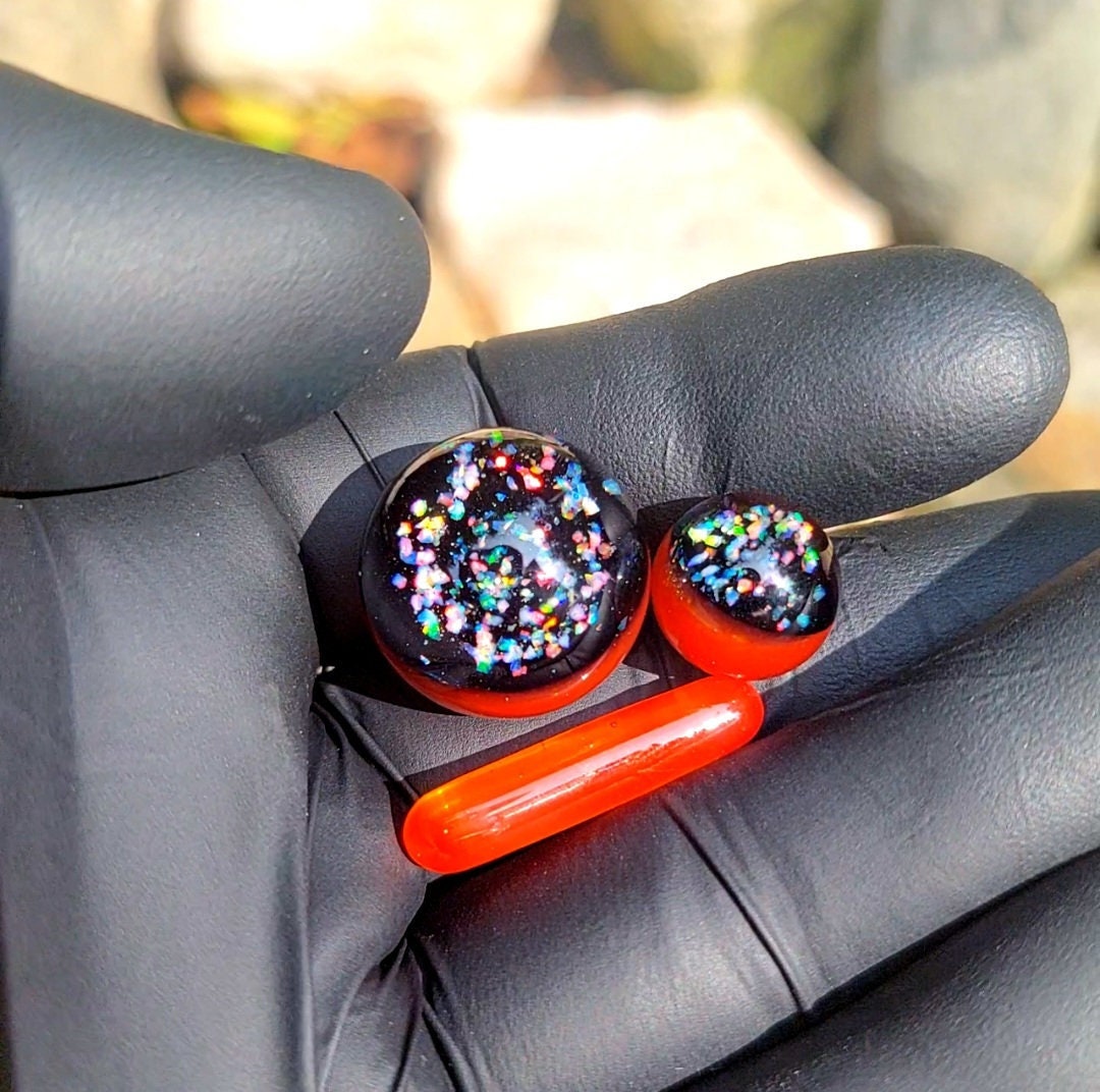 Orange Crushed Opal Slurper Set - Etsy