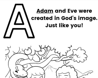 Bible Story Alphabet Coloring Sheet- “E”, PDF Printable Download, Old ...