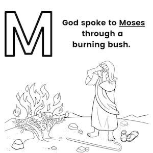 god spoke to moses coloring page