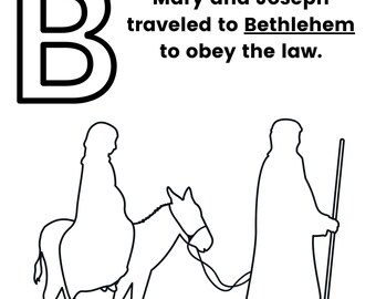 Bible Story Alphabet Coloring Sheet- "e", PDF Printable Download ...