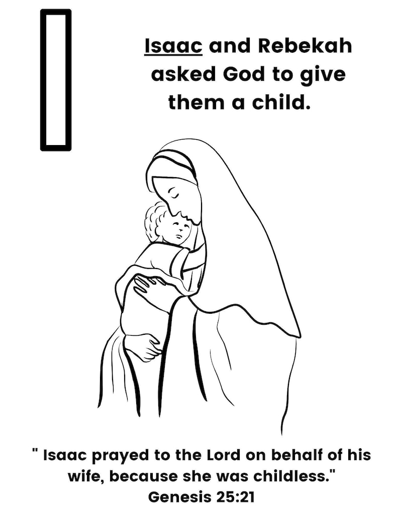 Bible Story Alphabet Coloring Sheet- “I”, PDF Printable Download, Old ...