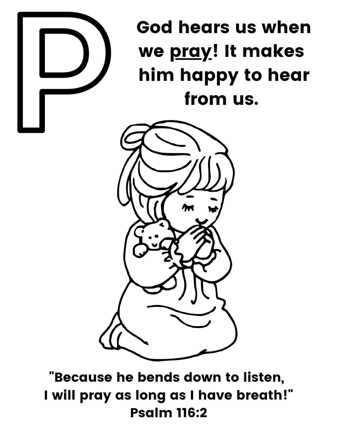 Bible Story Alphabet Coloring Sheet- “P”, PDF Printable Download, Old ...