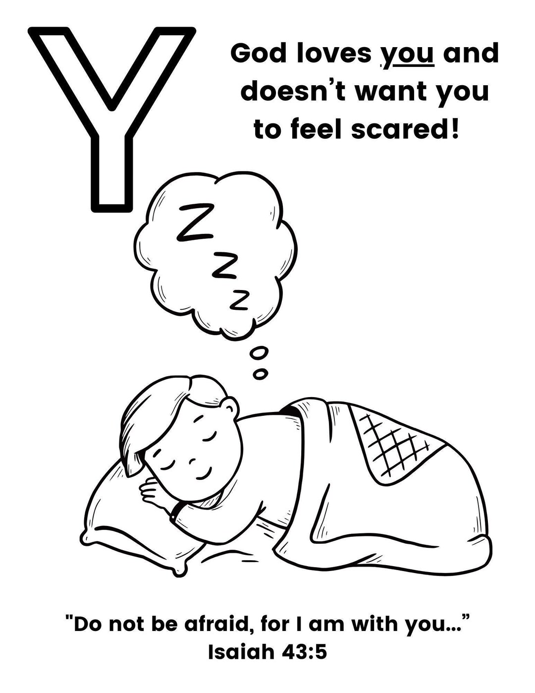 Bible Story Alphabet Coloring Sheet- “Y”, PDF Printable Download, Old ...