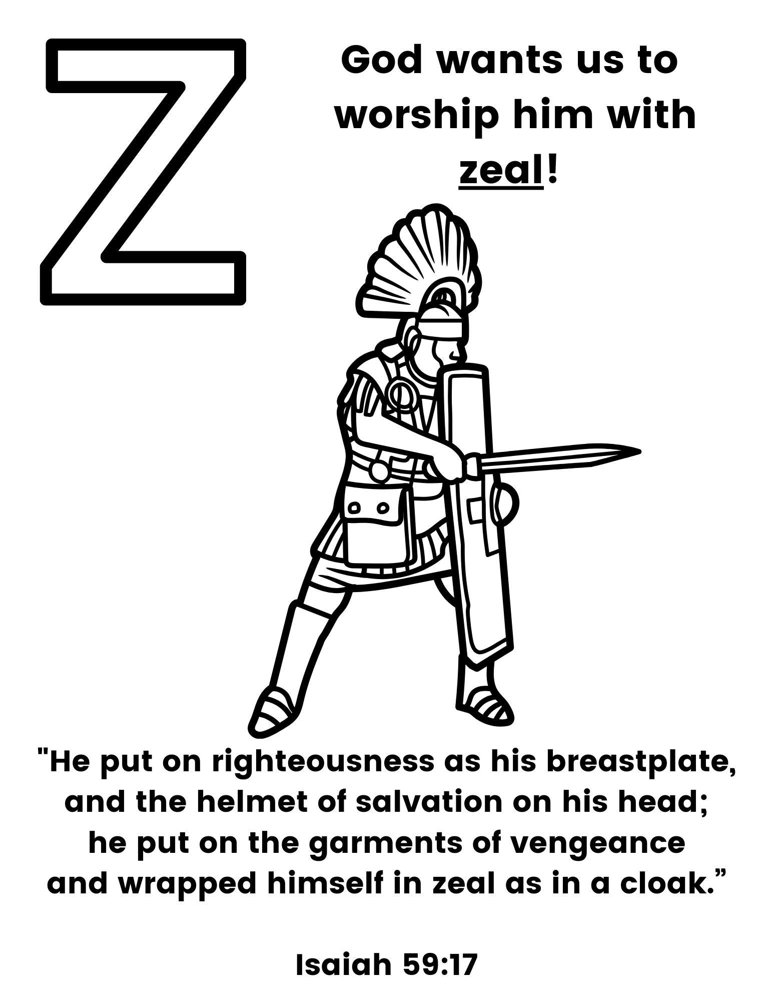 Bible Story Alphabet Coloring Book- “A-Z”, PDF Printable Download, Old ...