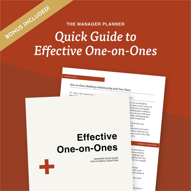 One-on-ones Template, 1:1 Template, Manager Template, Employee Planner ...