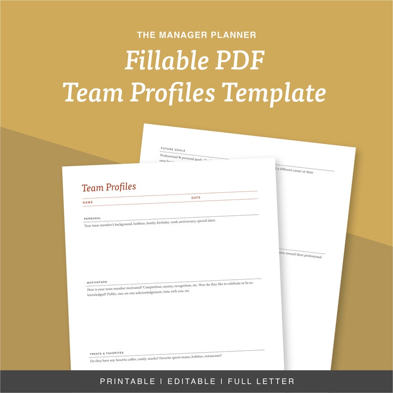 Team Profiles Template, Employee Template, Manager Template, Templates ...