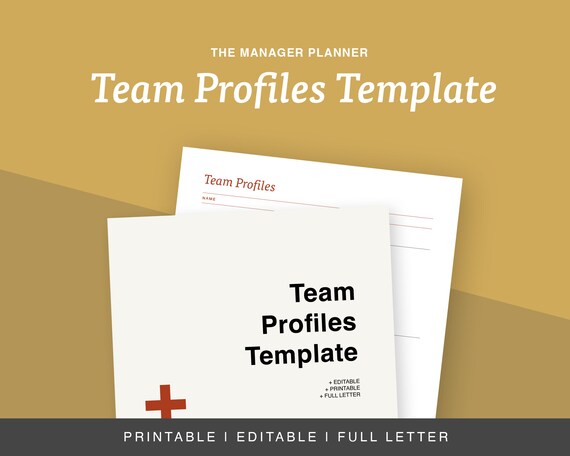 Team Profiles Template Employee Template Manager Template | Etsy
