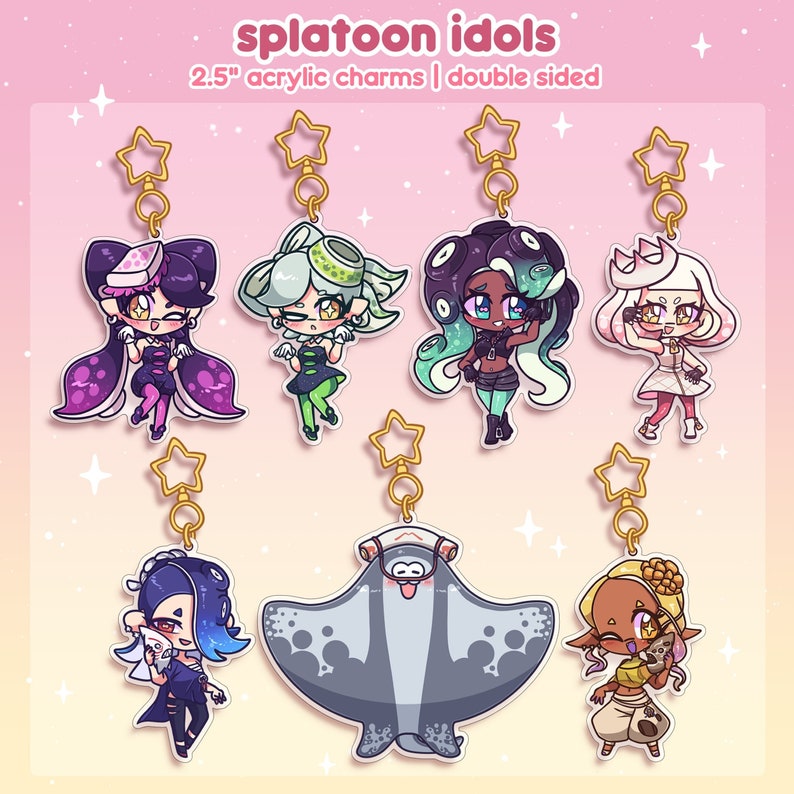 Splatoon Idol Character Charms Double Sided Acrylic - Etsy