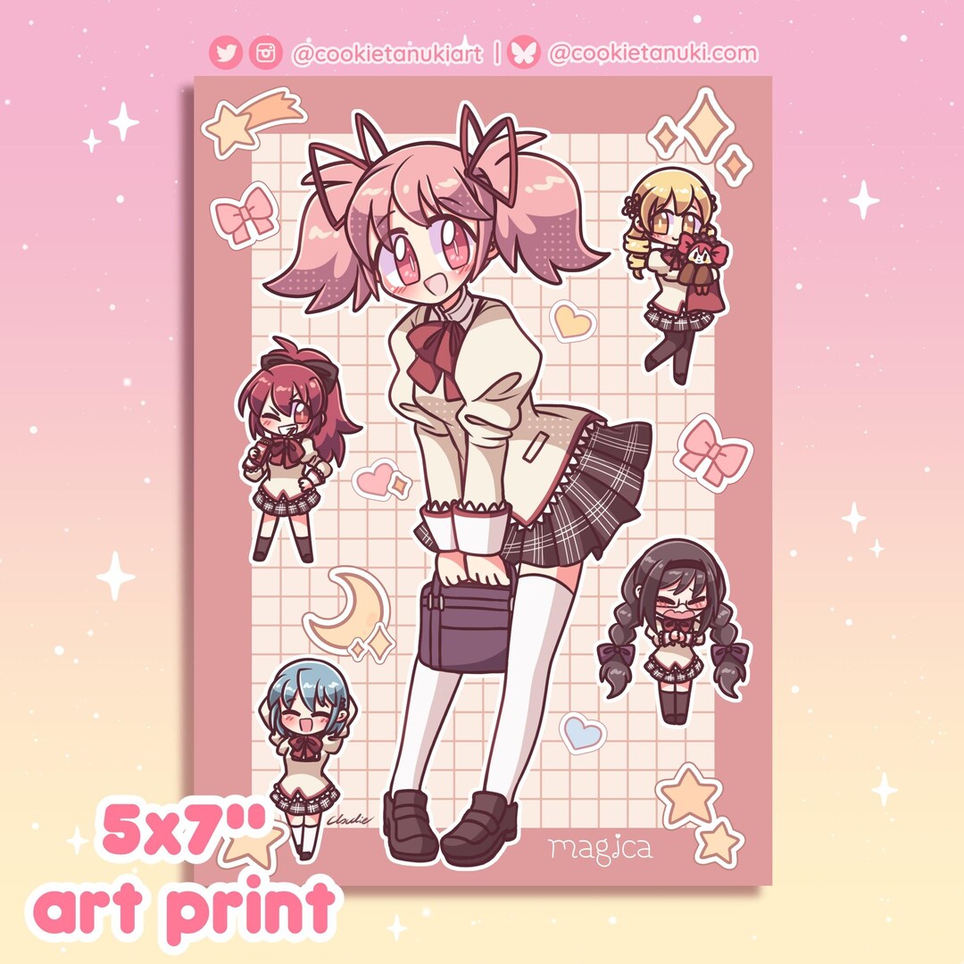 PMMM Madoka & Friends || 5x7" Small Print - Etsy