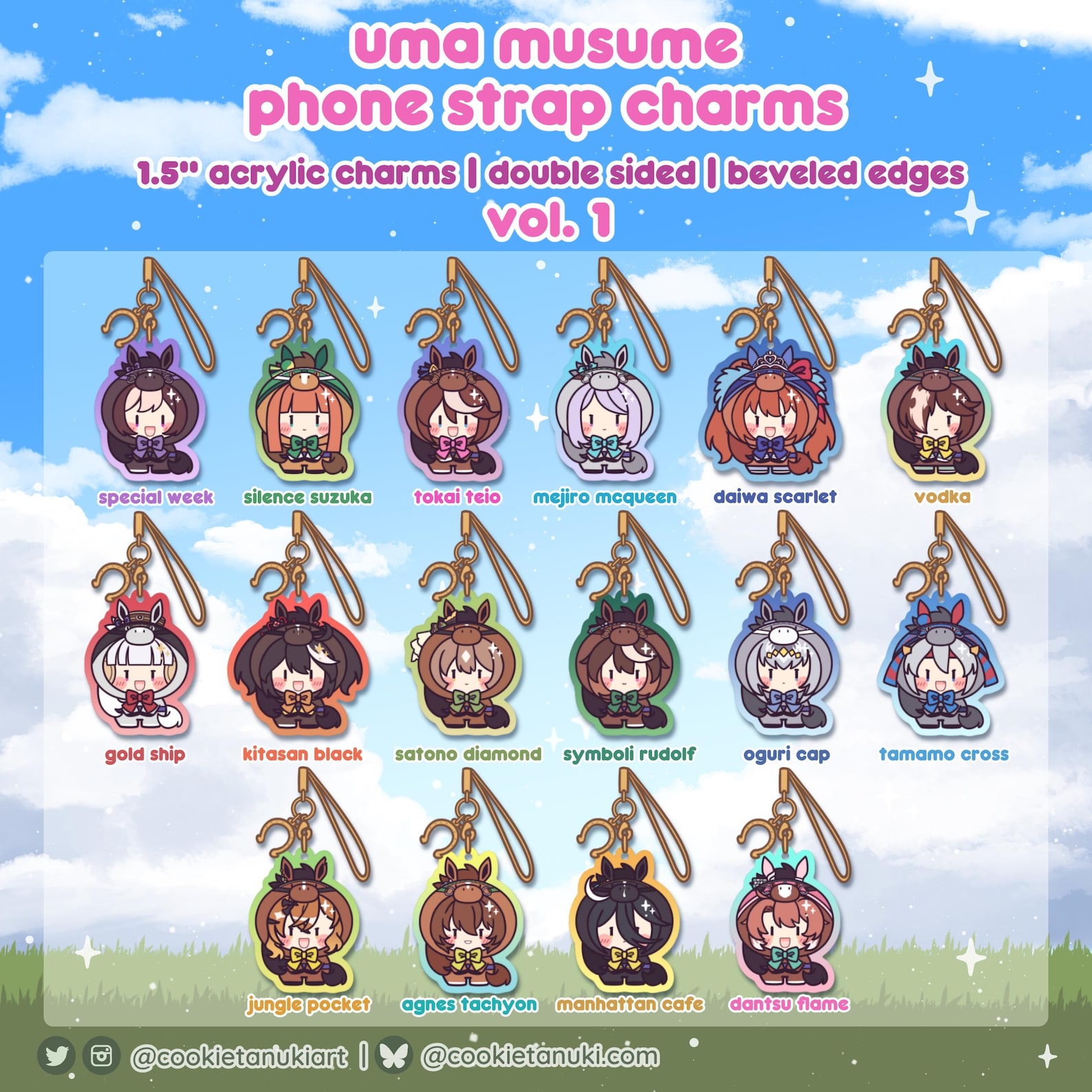 Uma Musume Phone Charms Vol. 1 || Double Sided Acrylic Keychains - Etsy