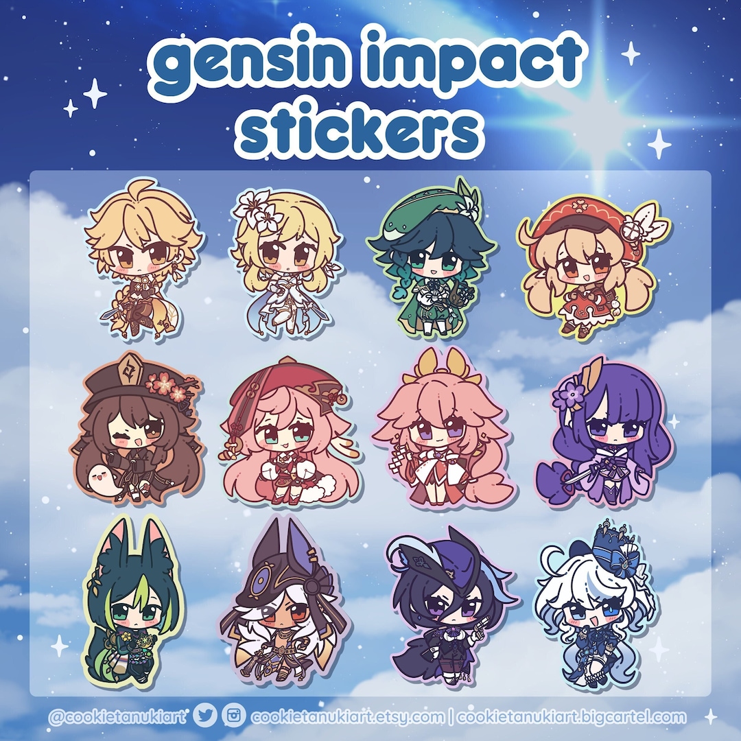 Assorted Genshin Impact Stickers || Waterproof Vinyl - Etsy