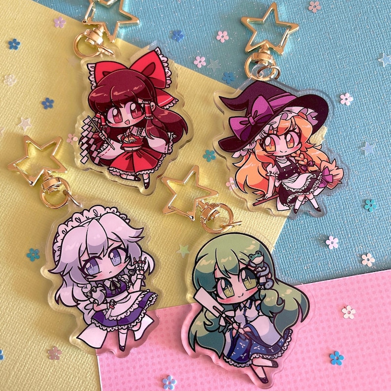 Touhou Project Character Charms Vol 1. Double Sided Acrylic Keychains ...