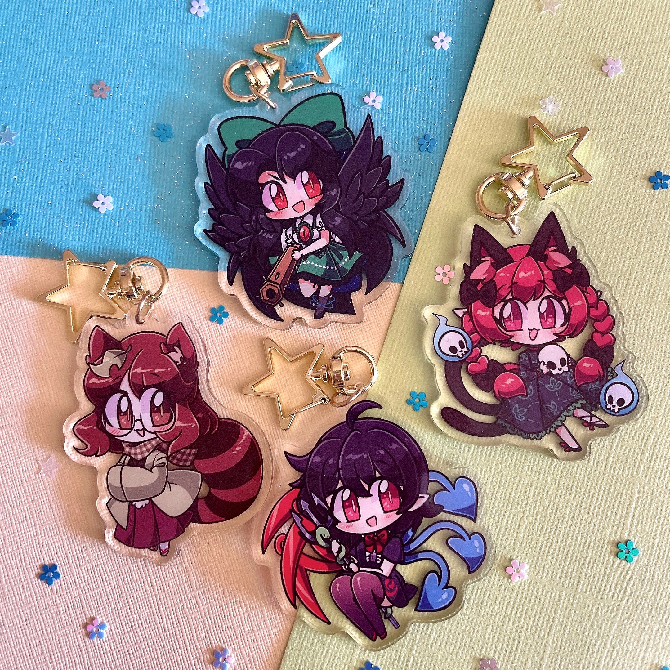 Touhou Project Character Charms Vol 1. Double Sided Acrylic Keychains ...