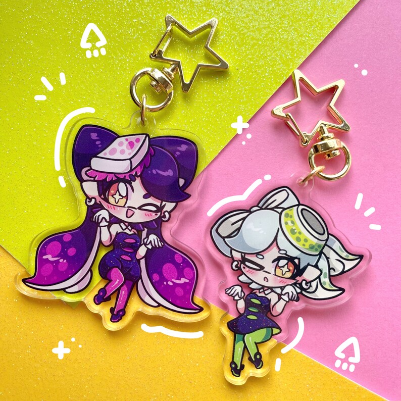 Splatoon Idol Character Charms Double Sided Acrylic - Etsy