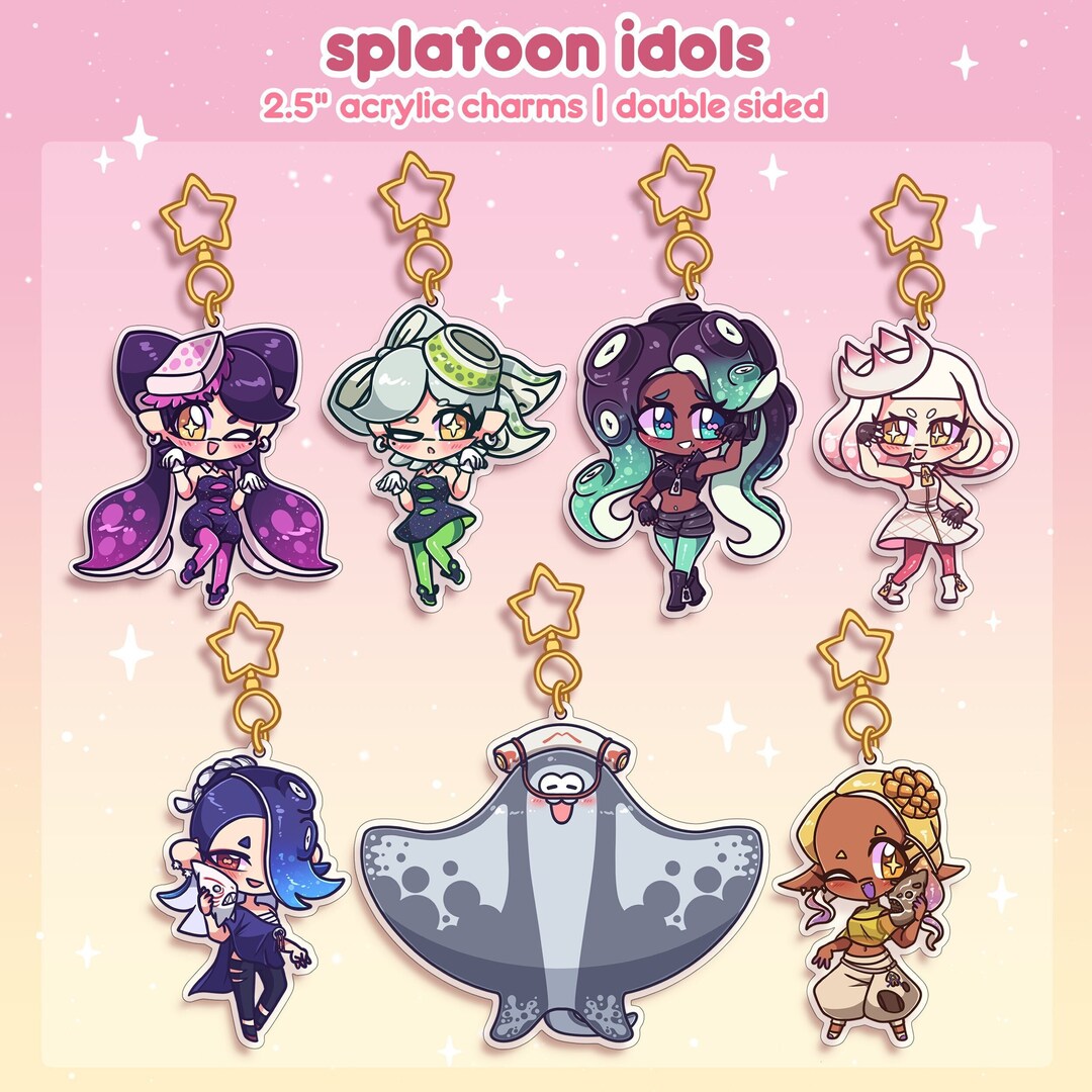 Splatoon Idol Character Charms Double Sided Acrylic Keychains - Etsy