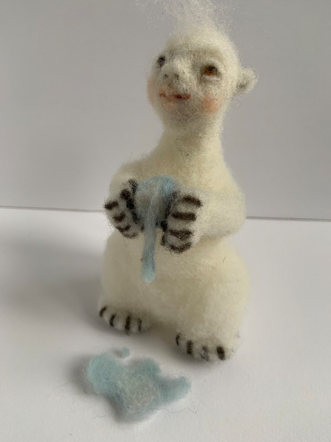 Polar Bear Fiber Sculpture - Etsy