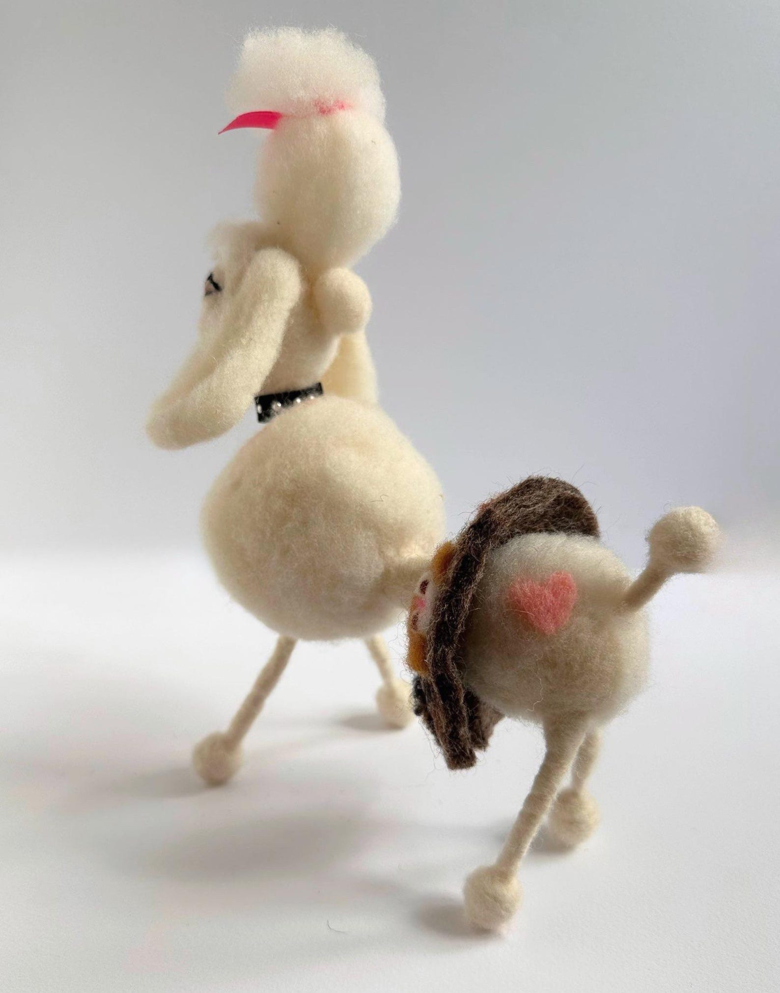 Poodle Lovers Fiber Sculpture. Wears a “poodle Skirt” and Groomed for ...