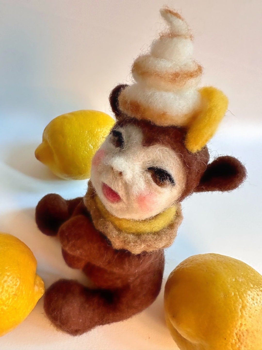 Lemon Tart Bear Fiber Sculpture Gift for the Creative Baker or Cook. - Etsy