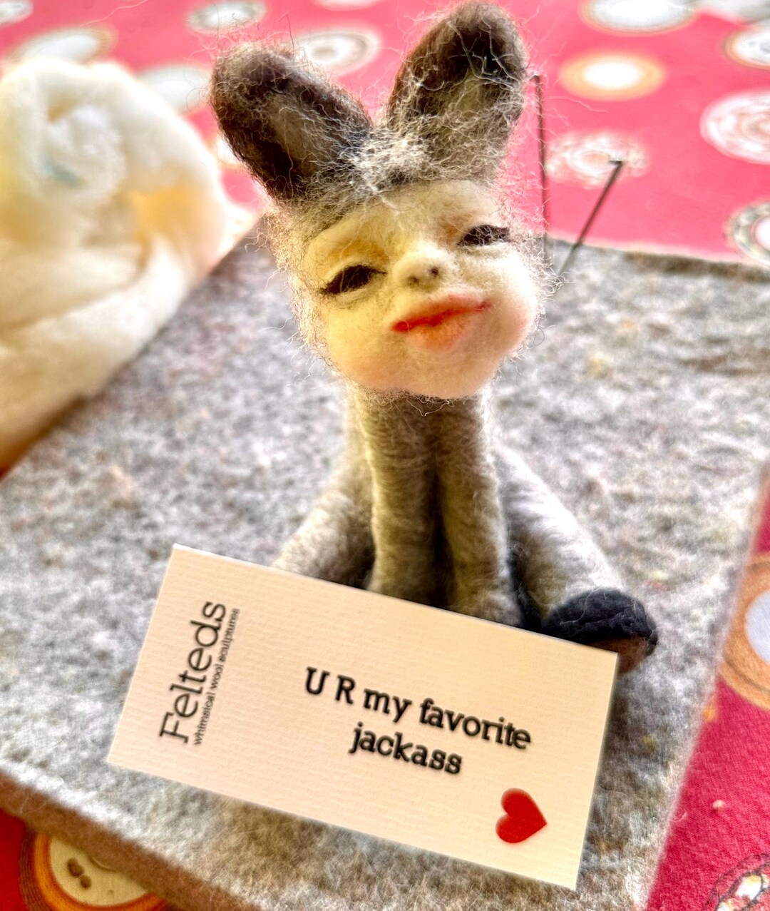 Unique Donkey Needle Felted Sculpture - Etsy