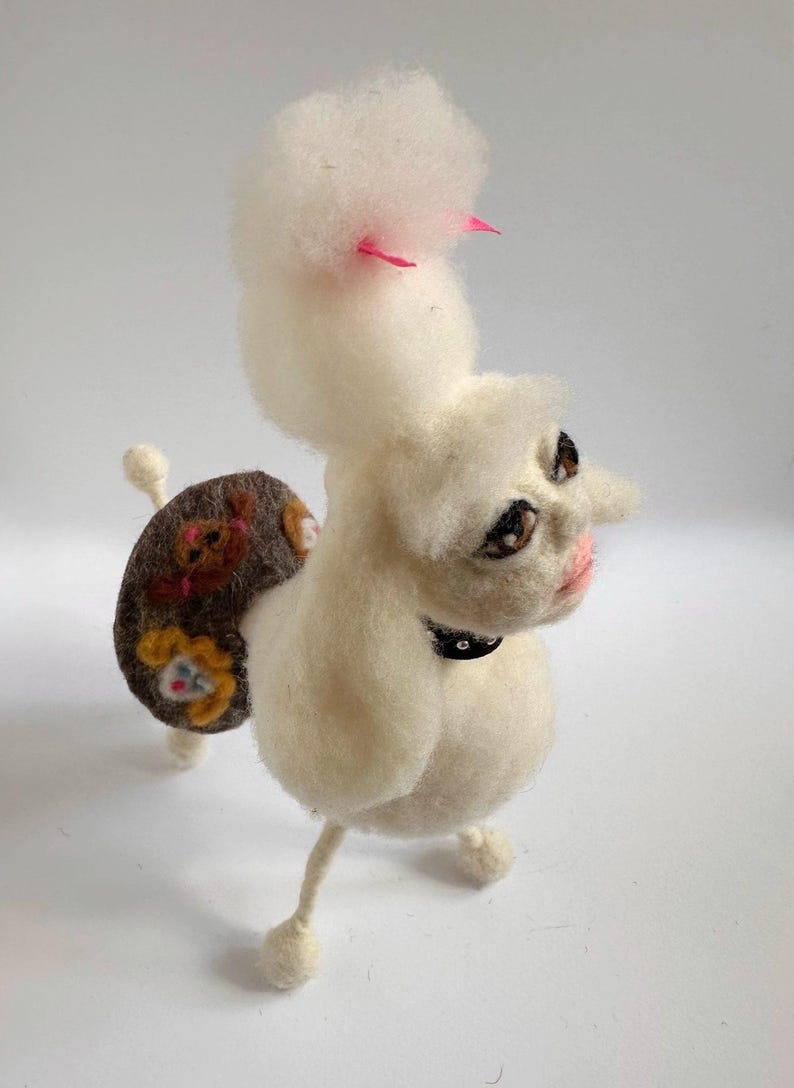 Poodle Lovers Fiber Sculpture. Wears a “poodle Skirt” and Groomed for ...