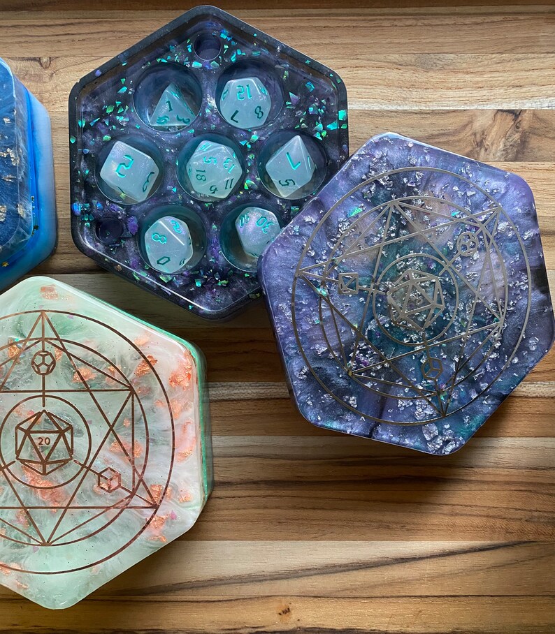 Custom Dice Holder/tray & Matching Dice Gift for Him Dnd - Etsy