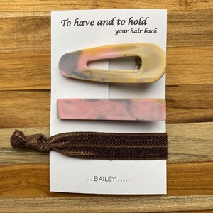 To Have and to Hold Your Hair Back, Hair Clip Set, Resin Hair Clips ...