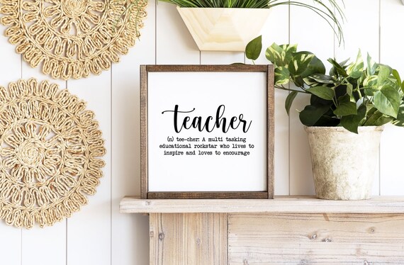 Teacher Wood Sign - Etsy