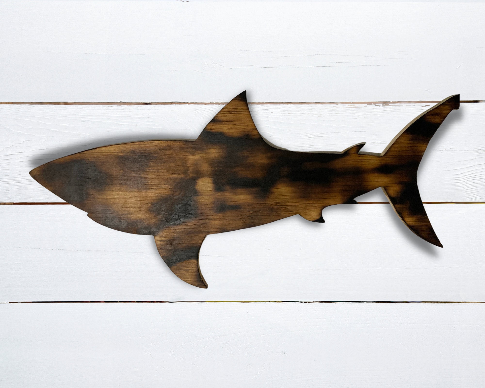 Shark Decor - Shark Wall Art - Ocean Wall Art - Wood Shark - Rustic ...