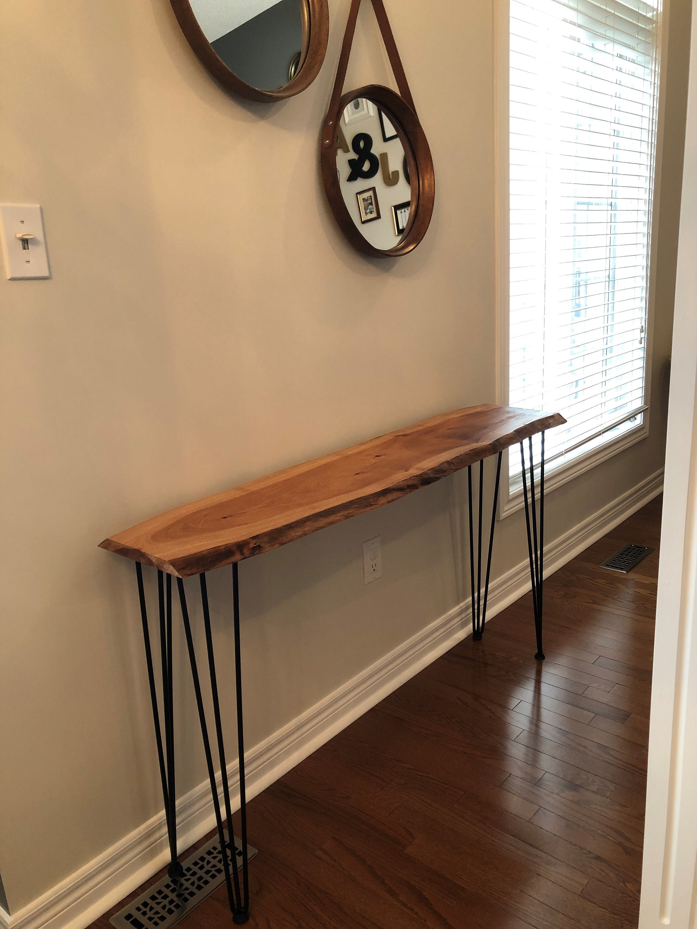 Console Table Live Edge African Mahogany - Etsy