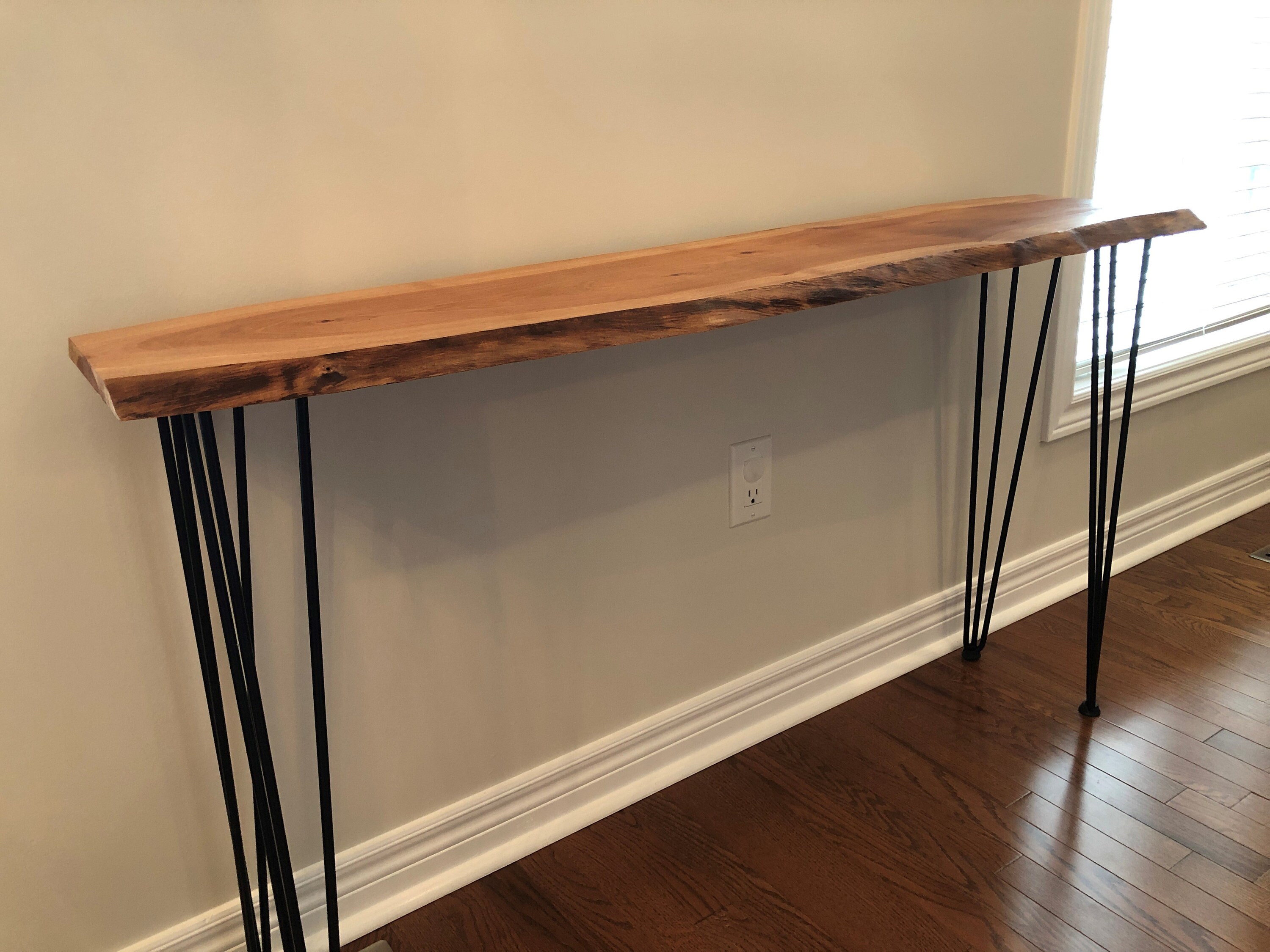 Console Table Live Edge African Mahogany - Etsy