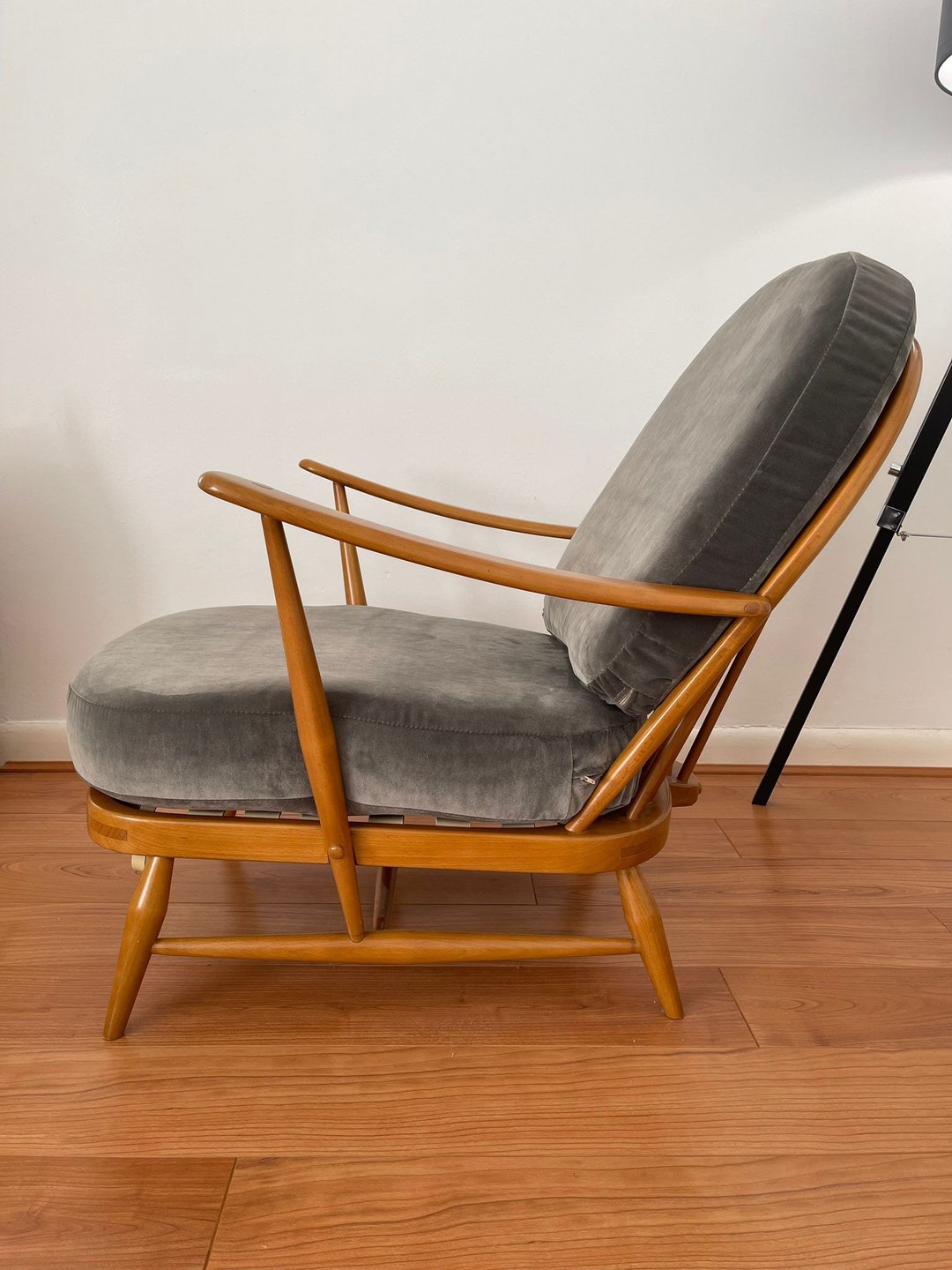 Ercol 203 Chair Cushions & Covers Only in Linwood Omega Zinc Velvet - Etsy