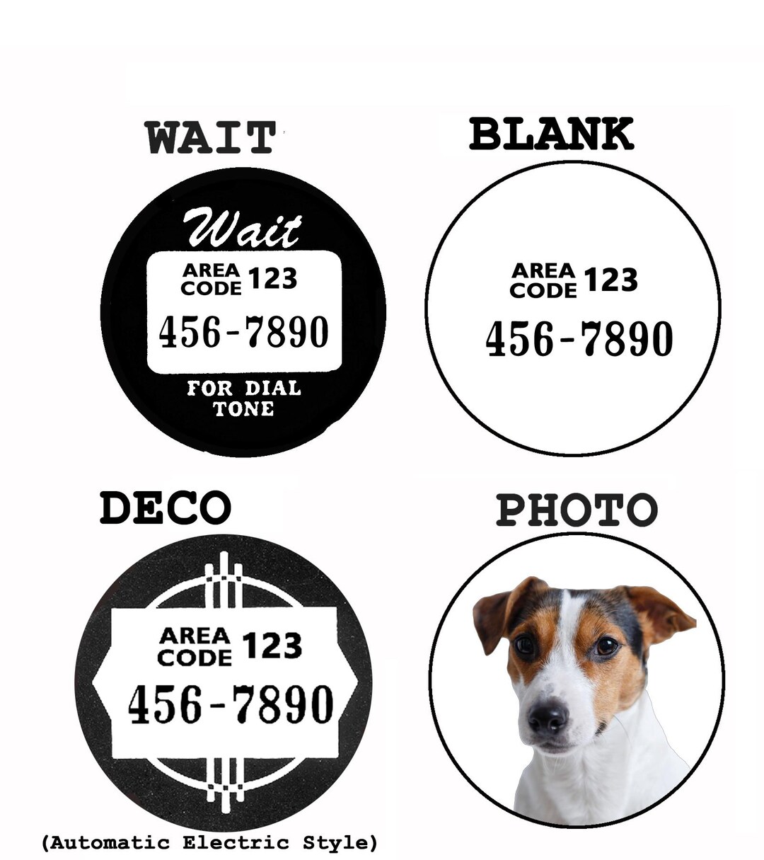 Custom Rotary Phone Dial Number Card, Retro Style or Picture - Etsy