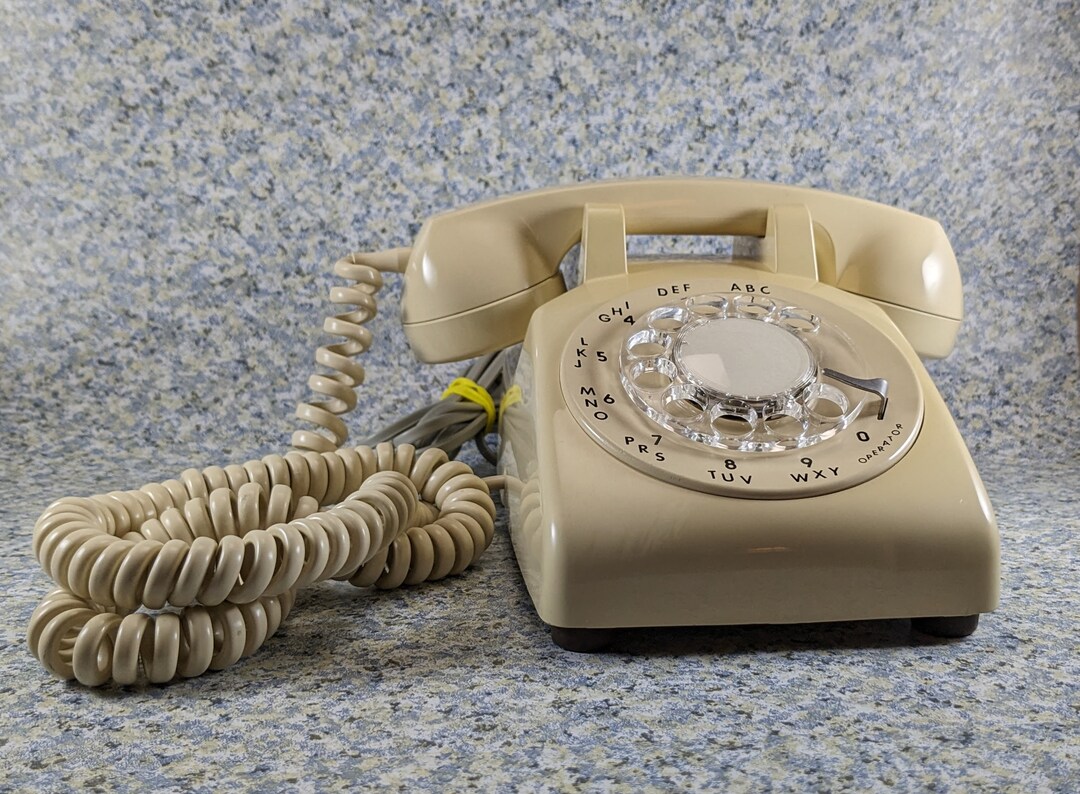 Working Ivory Beige Rotary Dial Landline Desk Telephone From - Etsy