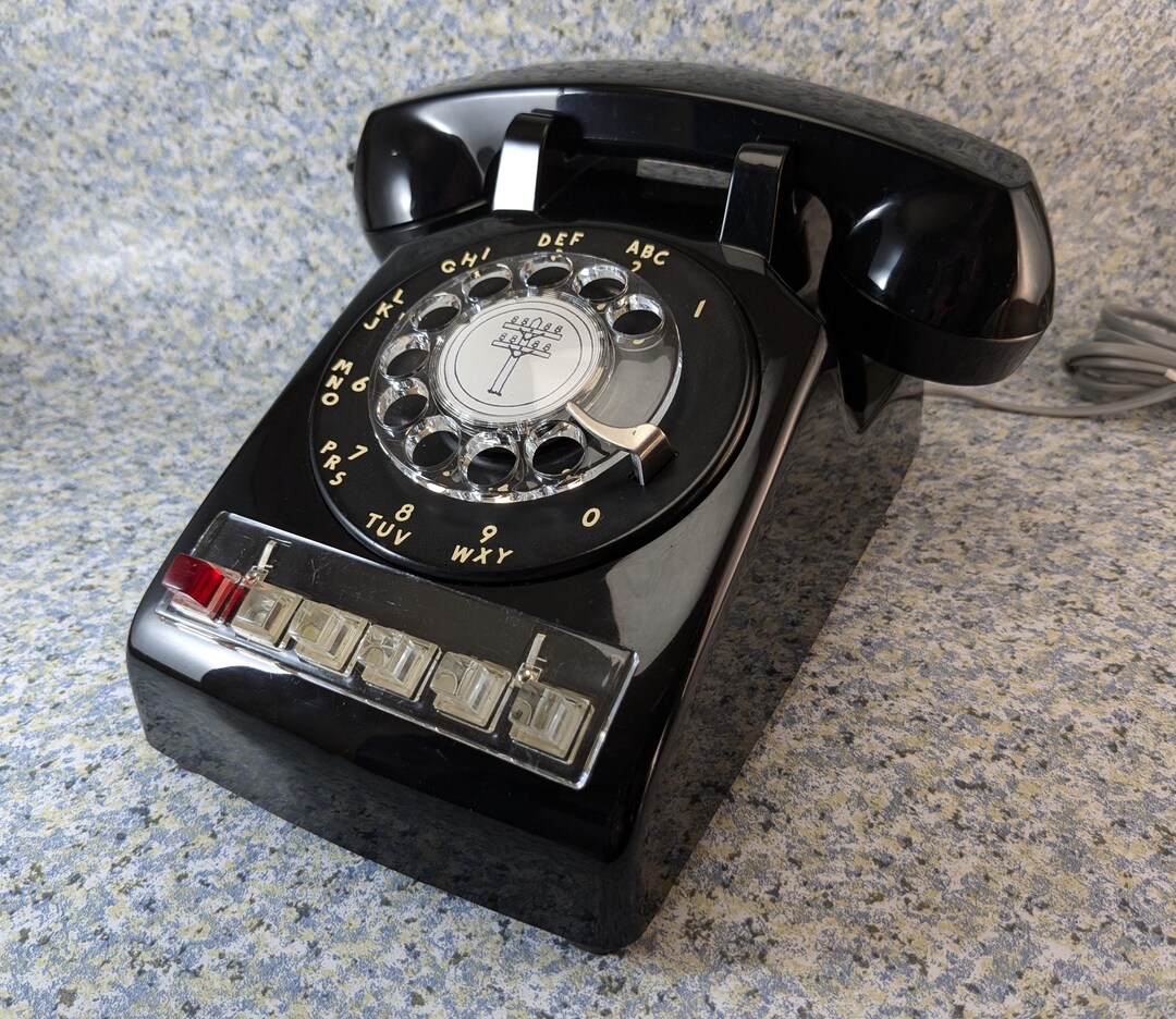 Working 6-button Black Rotary Business Telephone Adapted for Normal ...