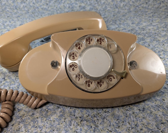 Working Beige Princess Rotary Dial Landline Telehone - 1960s Western ...