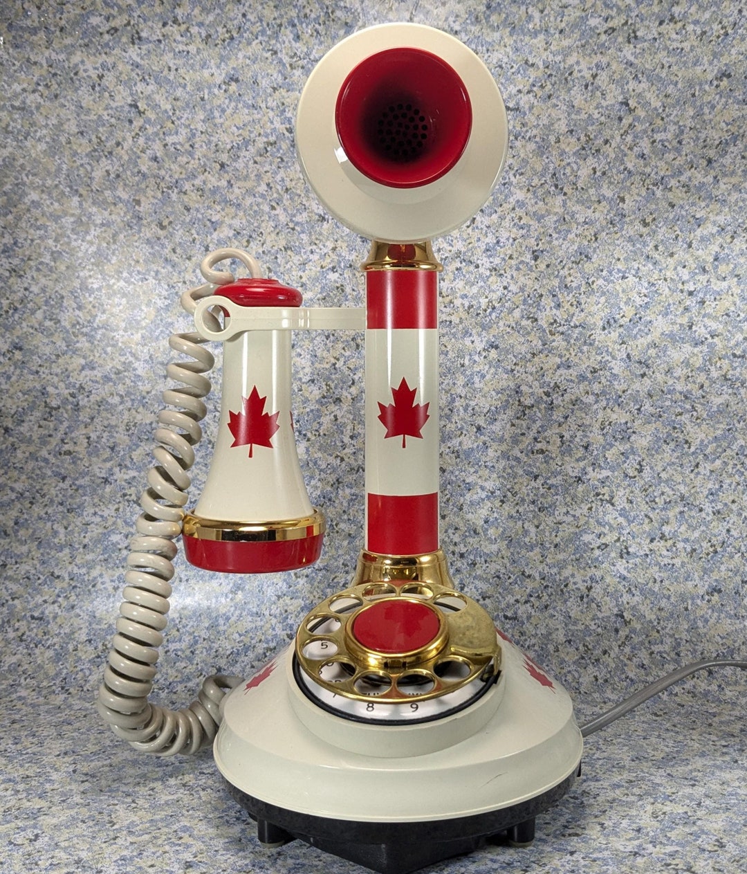 Canadian Maple Leaf Candlestick Rotary Dial Telephone - Retro Vintage ...