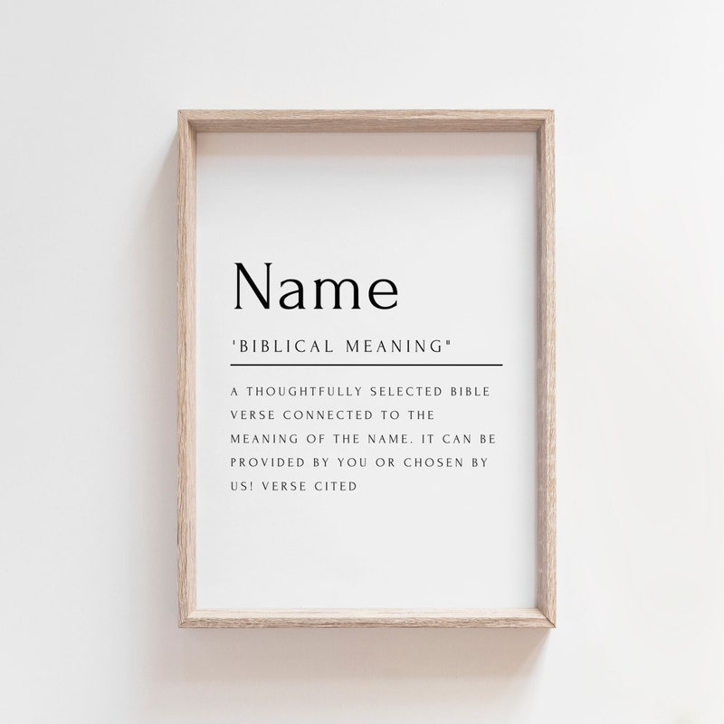 Name Meaning Sign - Etsy