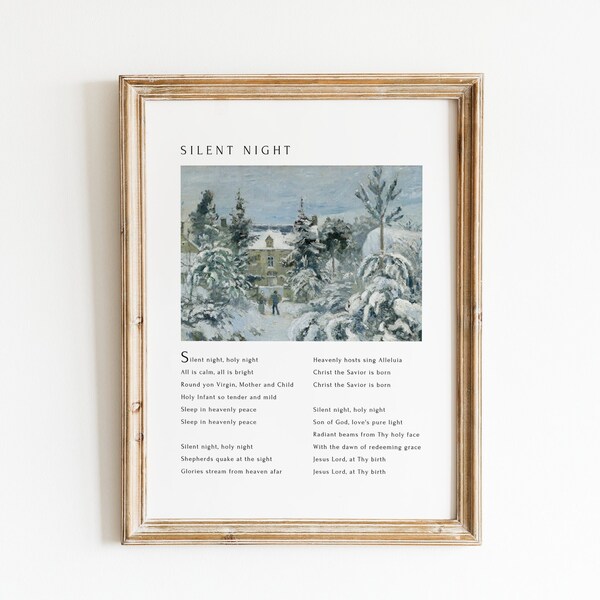 Silent Night Wall Decor - Etsy