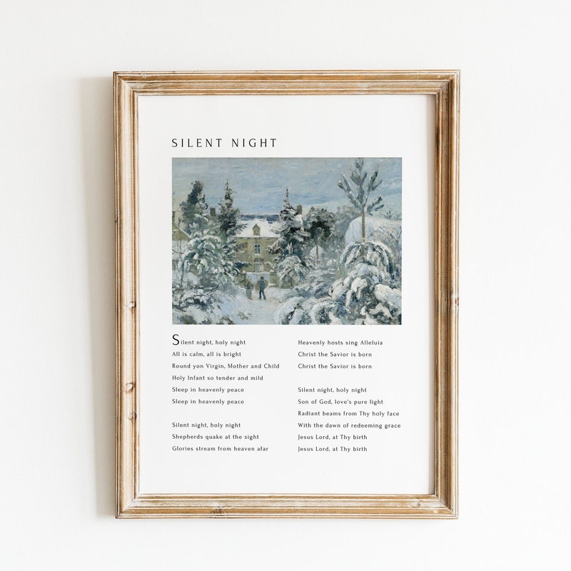 Silent Night Wall Decor - Etsy