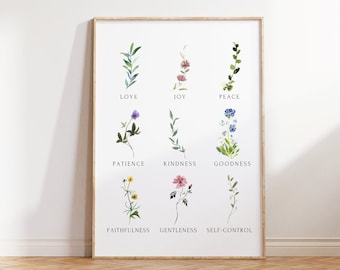 Fruits of the Spirit Garden Watercolor Print-bible Gift for - Etsy