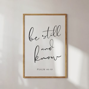 Printed Scripture Poster Be Still & Know Psalm 46:10 - Etsy