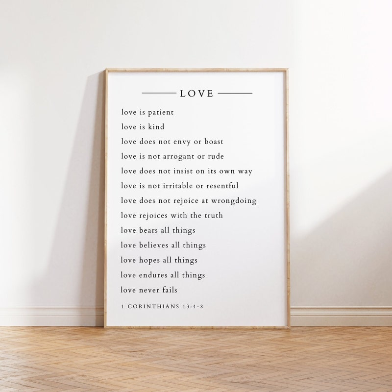 1 Corinthians 13 4 8 - Etsy