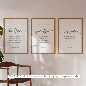 Bible Verse Wall Art Set of 3, the Lord Your God is Good, Minimal ...