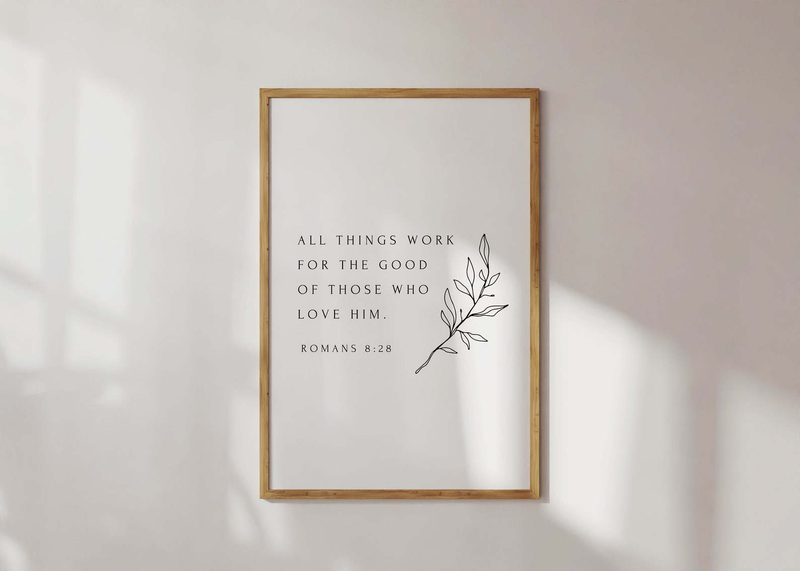 ROMANS 8:28 Modern Bible Verse Wall Art Minimal Christian - Etsy