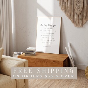 The Lord Bless You, Numbers 6:24-26, Printed Bible Verse Wall Art ...