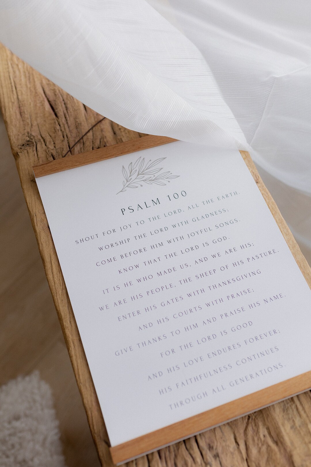 Psalm 100 Wooden Hanging Sign, Bible Verse Wall Art, Christian Wall ...